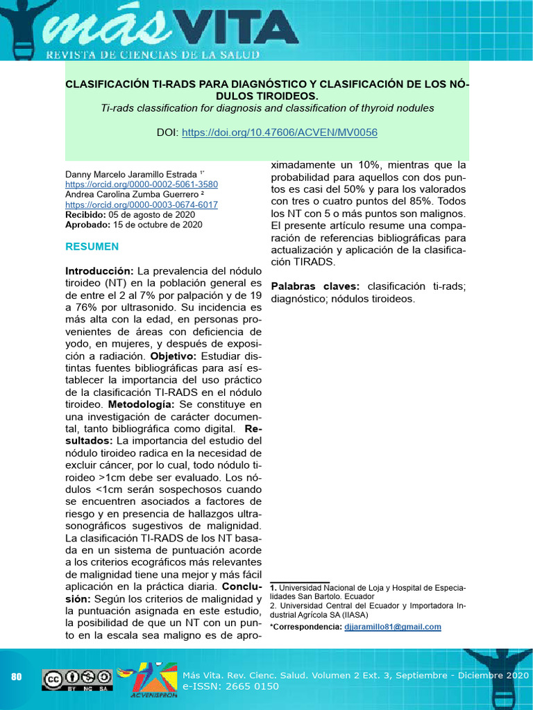 161 Texto Del Articulo 562 1 10 20210107 | PDF | Biopsia | Tiroides