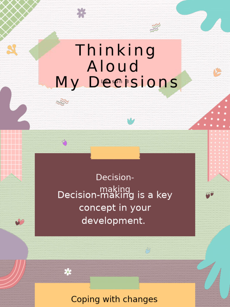 RHGP Lesson 3 - Thinking Aloud My Decisions | PDF | Decision Making ...