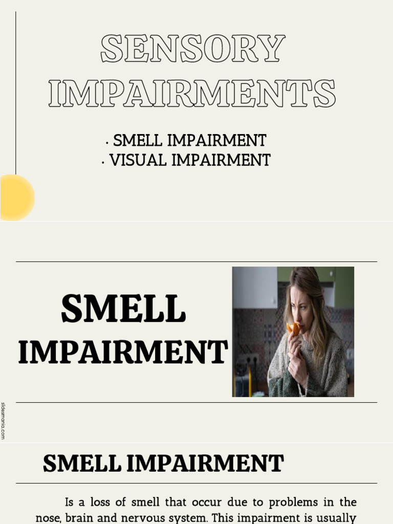 Visual - Smell Impairment | PDF | Glaucoma | Visual Impairment