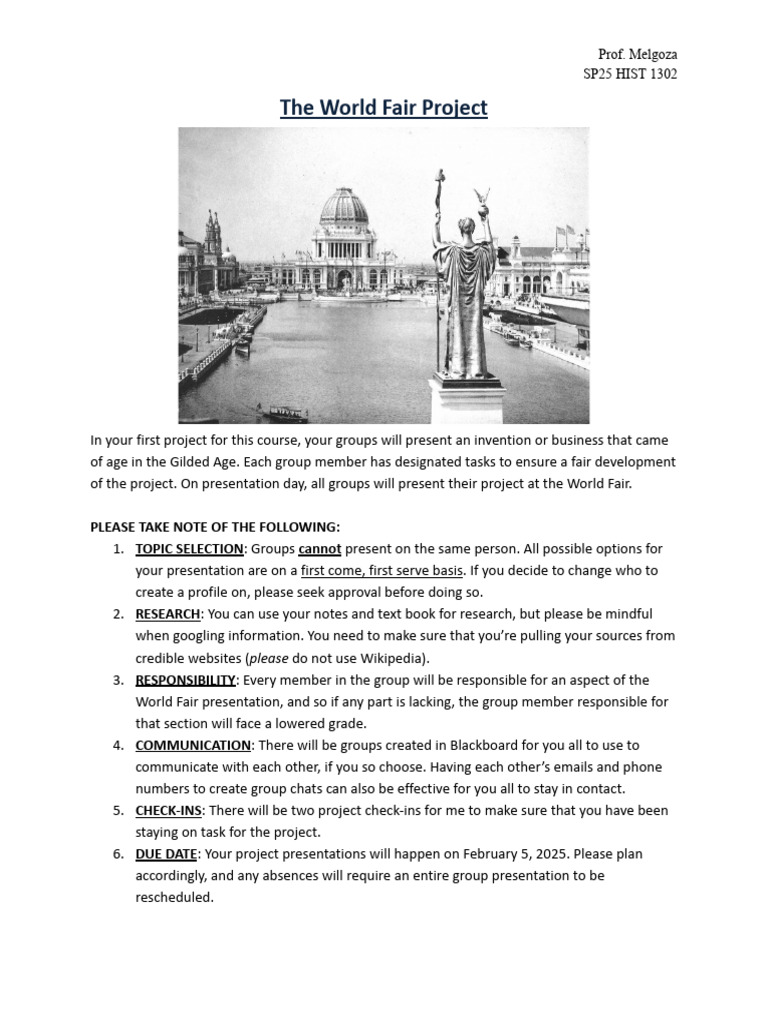 World Fair Project Guideline (1) | PDF