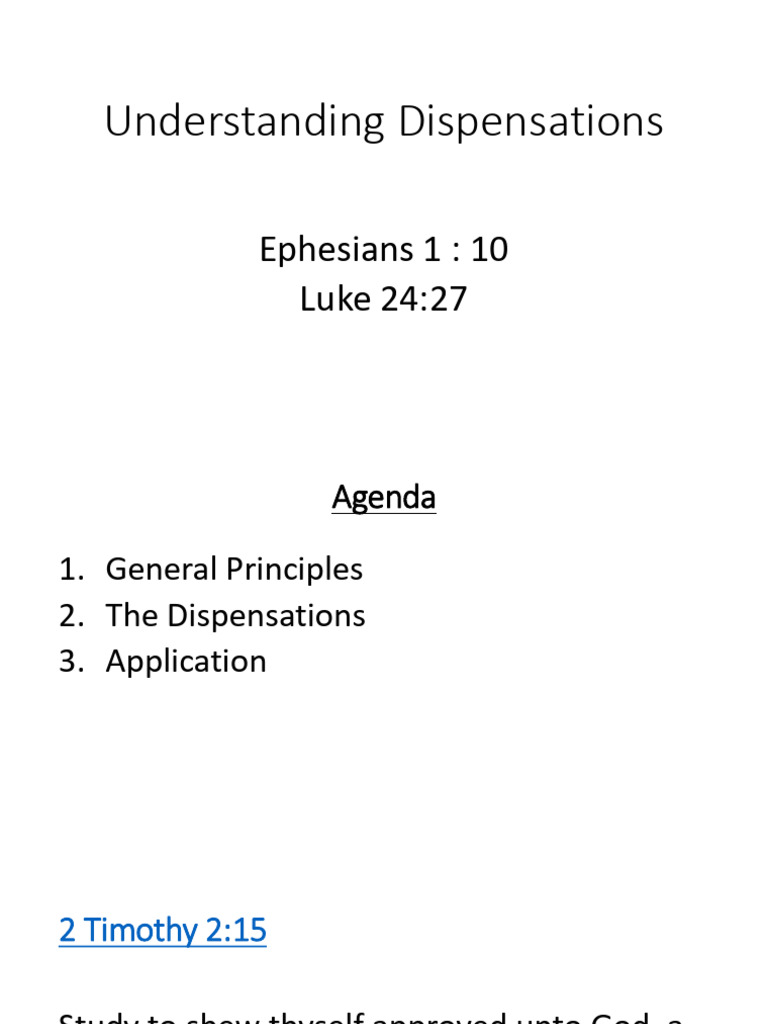 Exploring Biblical Dispensations | PDF | Book Of Genesis | Acts Of The ...