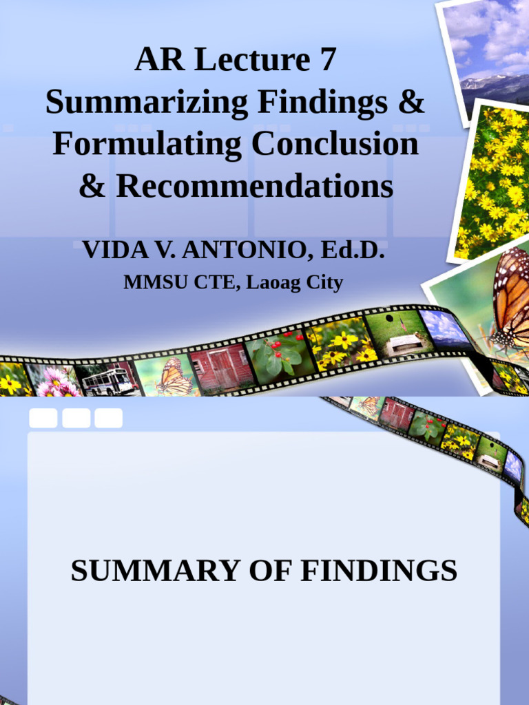 Action Research Findings & Conclusions | PDF | Action Research ...
