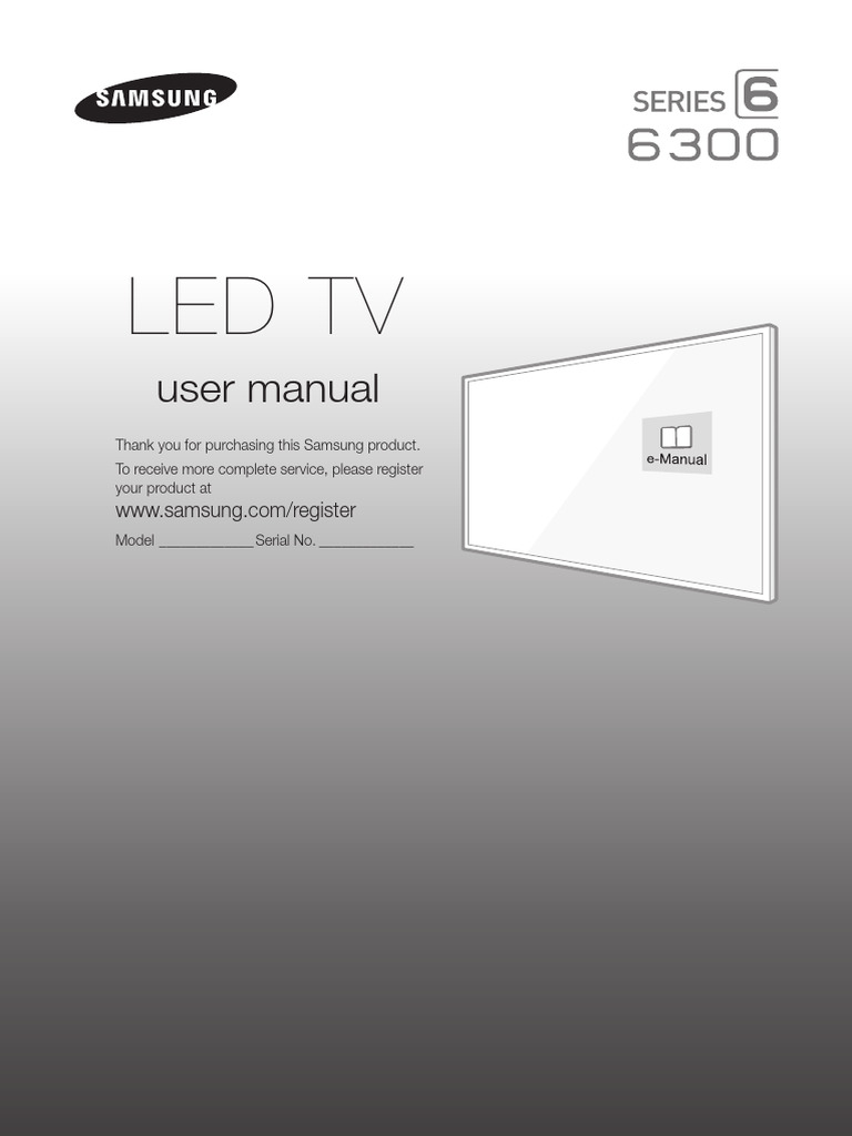Manual TV Samsung 2 | PDF | Computer Network | Ac Power Plugs And Sockets