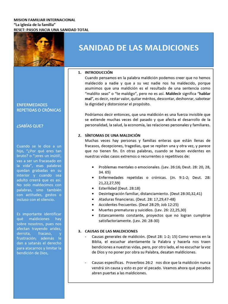 Sanidad de Las Maldiciones | PDF | Maldición | Creencia religiosa y ...