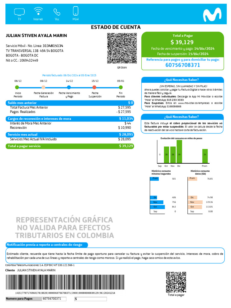 Recibo Enel Codensa | PDF | Factura | Tarjeta de débito