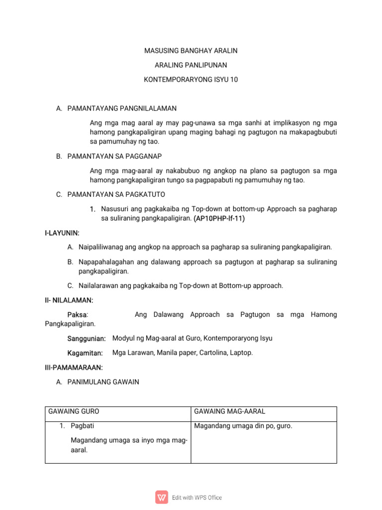 Maria Jetty B. Sese (Masusing Banghay Aralin) | PDF