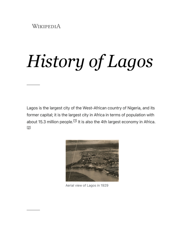 History and Founding of Lagos | PDF | Nigeria