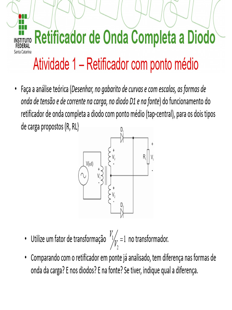 Análise de Retificador de Onda Completa | PDF