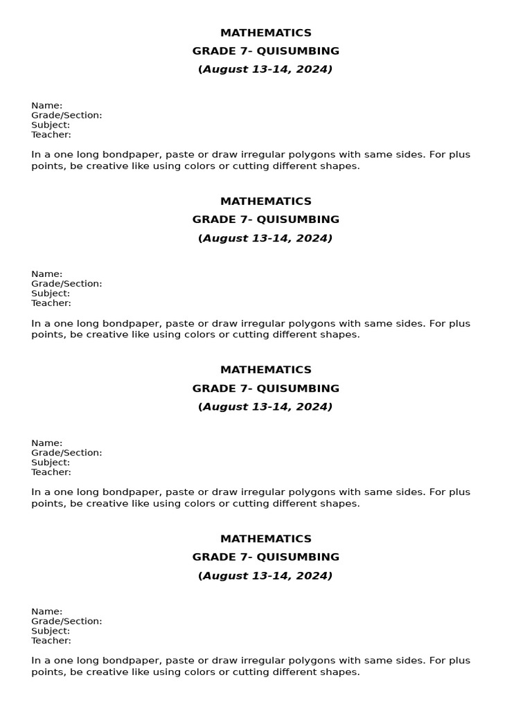 ACTIVITY SHEETS | PDF