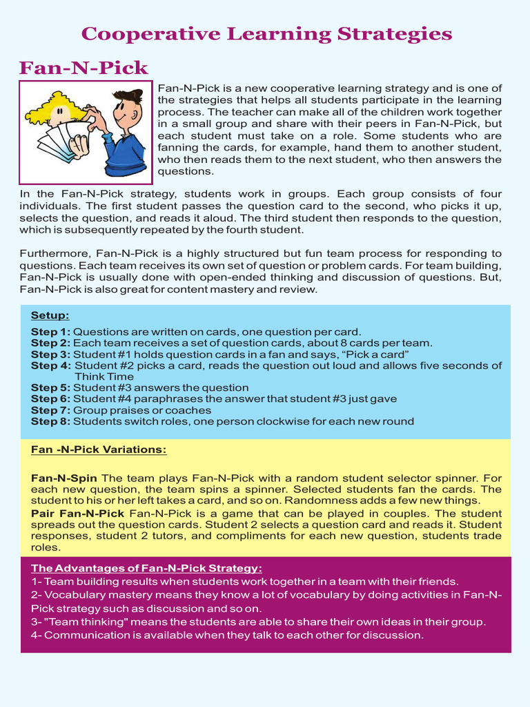 A4 Size - Cooperative Learning Strategies | PDF | Behavior Modification ...