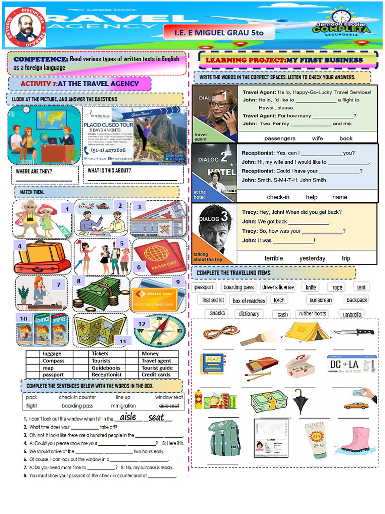 Travel Agency Dialogue Practice | PDF | Travel Agency