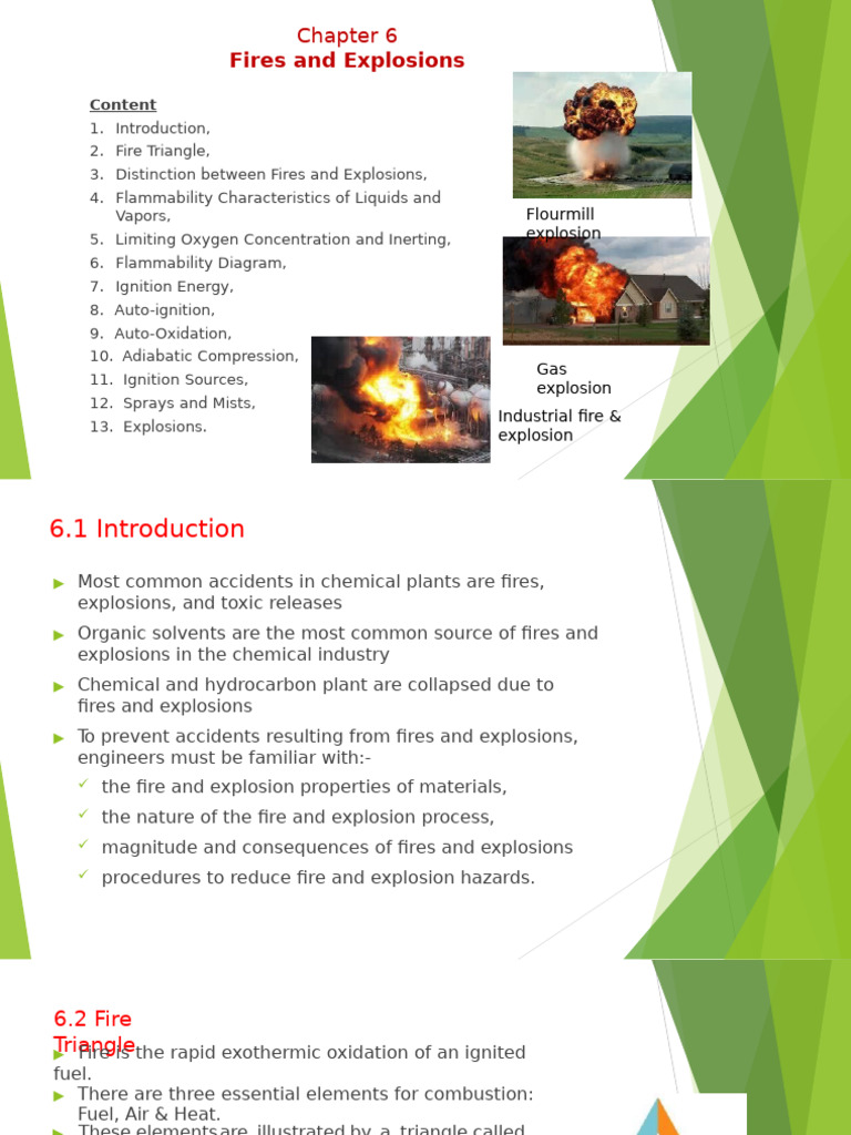 Chapter 6 Fires and Explosions | PDF | Combustion | Fires