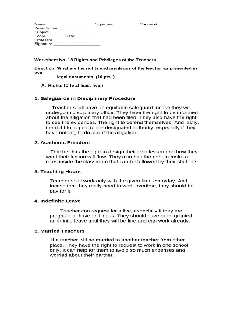 Worksheets For The Final Term | PDF | Teachers | Behavior Modification