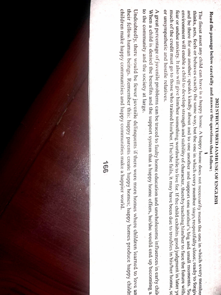 2022 English Jamb Question and Answer | PDF