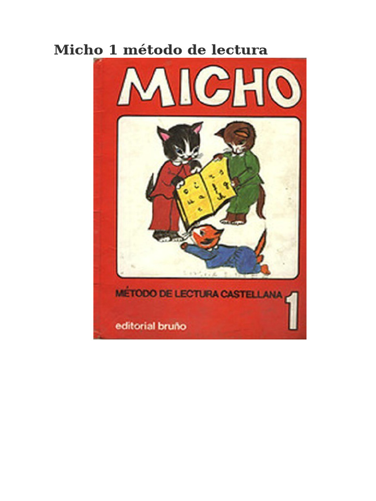 Micho 1 Método de Lectura | PDF