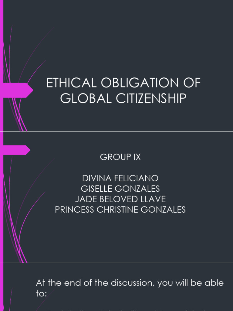 Ethical Obligations of Global Citizenship | PDF | Poverty | Poverty ...