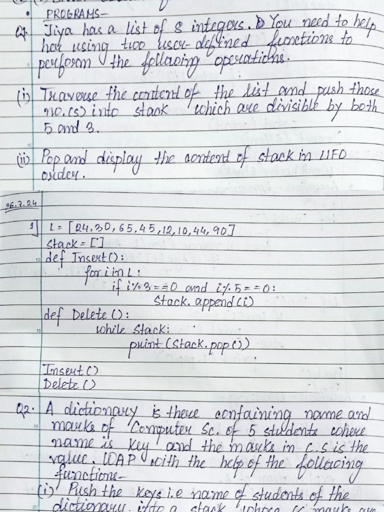 Important Stack Questions | PDF