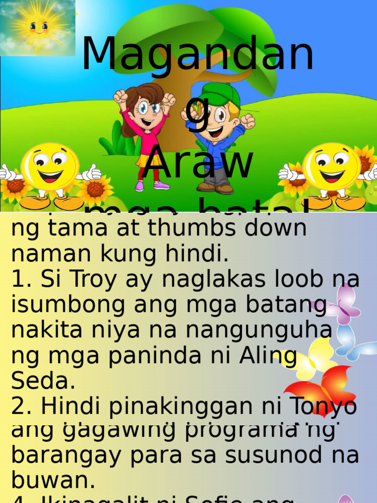 Magandan G Araw Mga Bata! | PDF