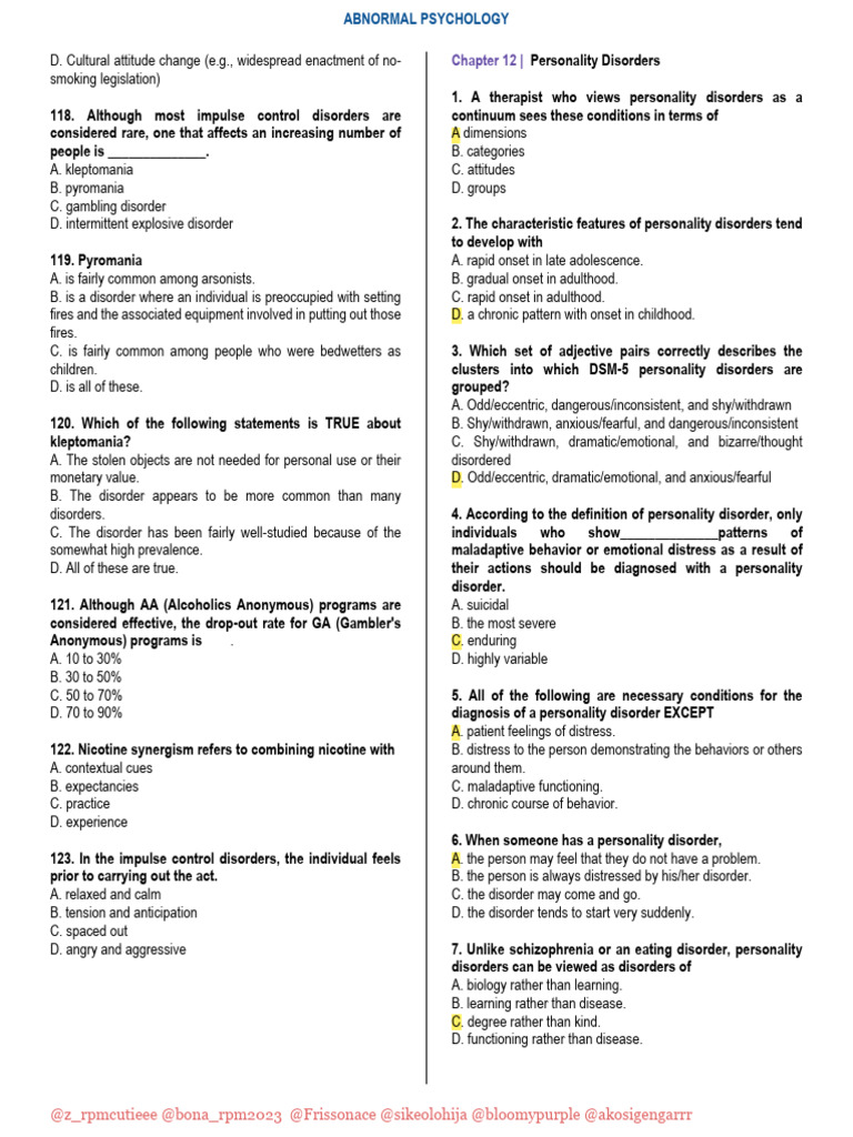 Understanding Abnormal Psychology Disorders | PDF | Personality ...