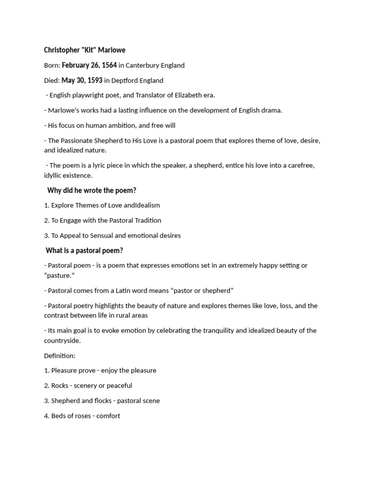 Summary Marlowe | PDF