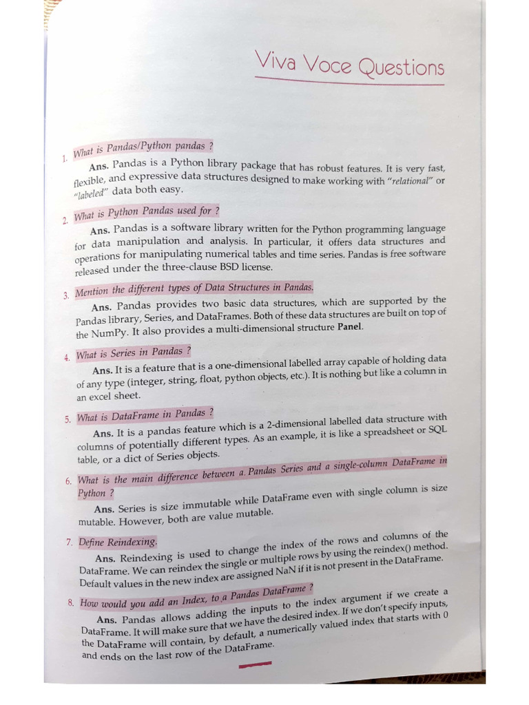 Short Ans Questions For at A Glance | PDF