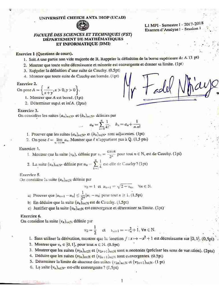 Maths Sup Examen +corro | PDF