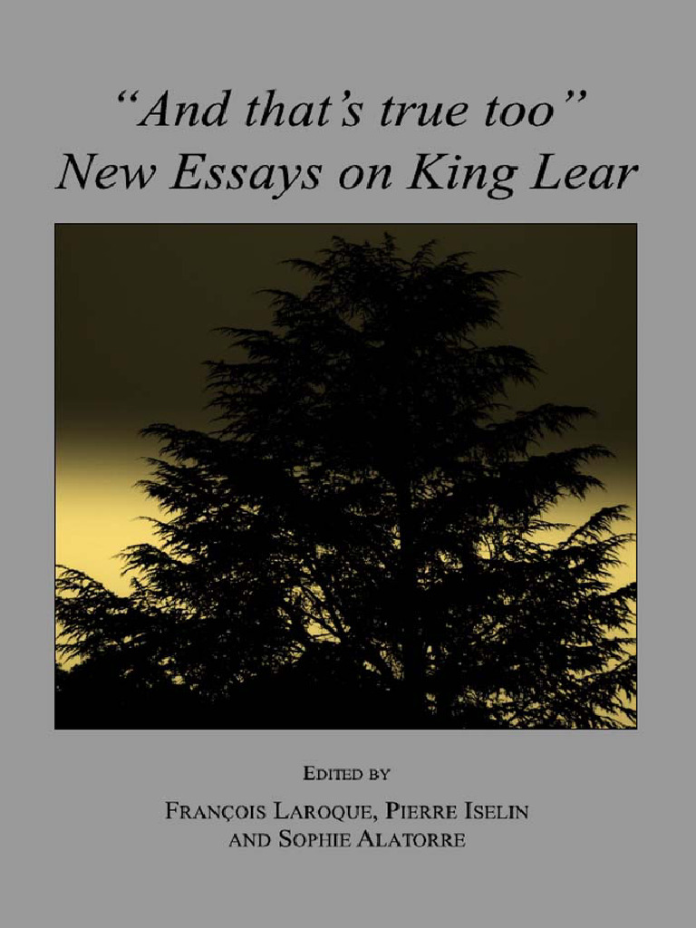 And That's True Too New Essays On King Lear (Etc.) (Z-Library) | PDF ...