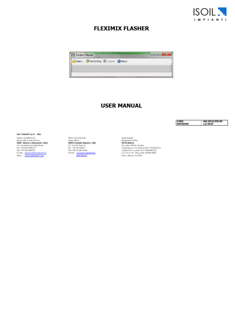 Ma 515 00 en 00 Fleximix Flasher | PDF | Computer Hardware | Software