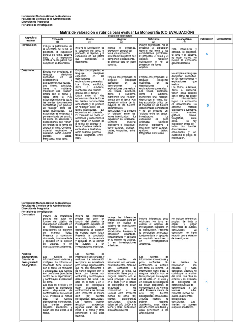 Co-Evaluación Cindy Abigail Argueta Valenzuela | PDF | Bibliografía ...