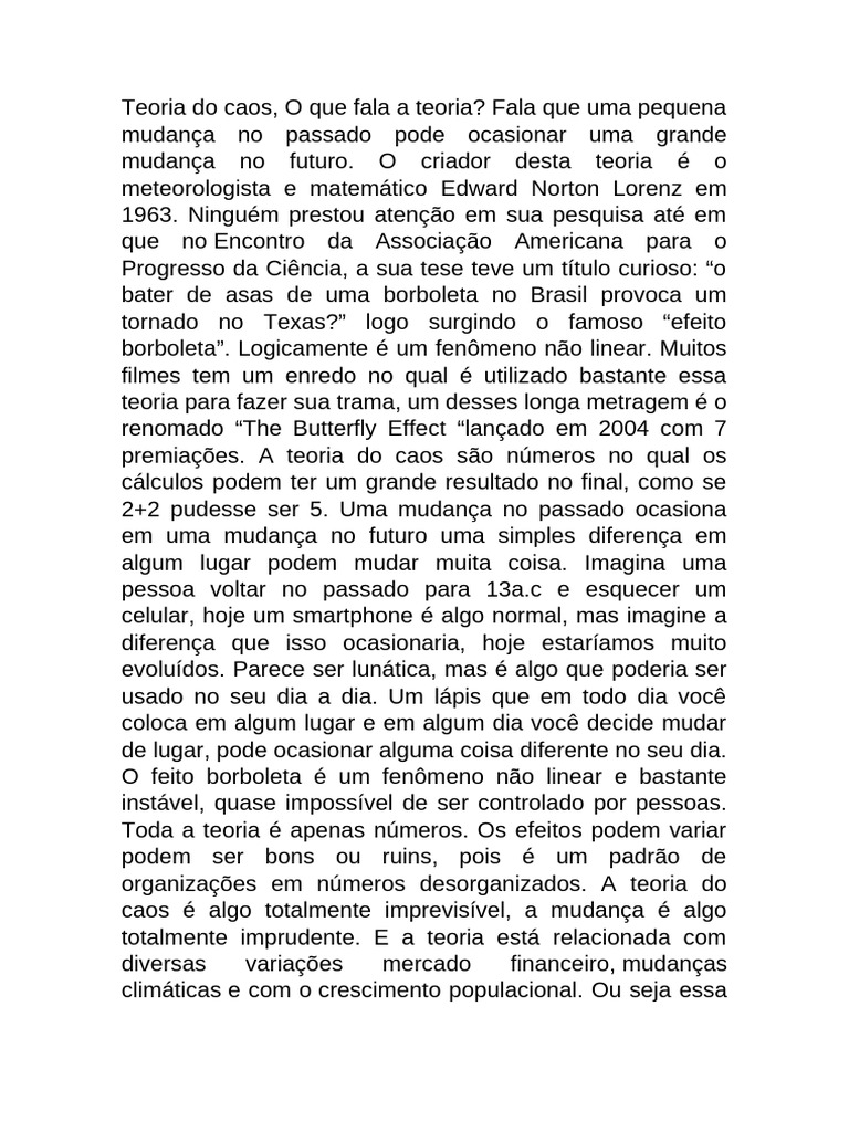 Teoria Do Caos | PDF
