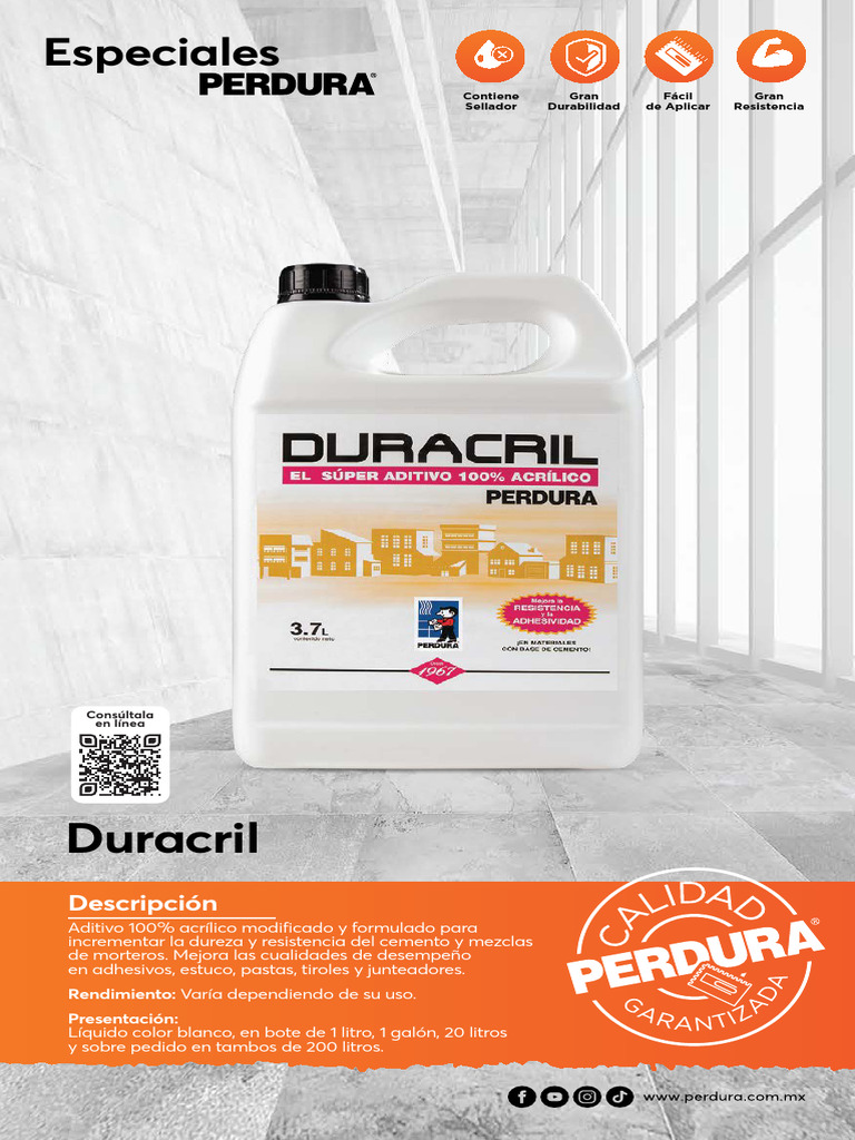 Duracril | PDF | Agua | Hormigón