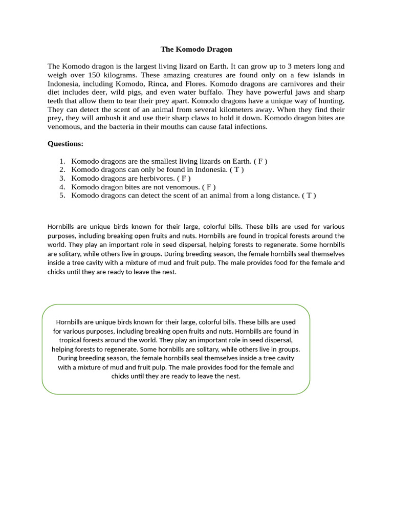 The Komodo Dragon | PDF