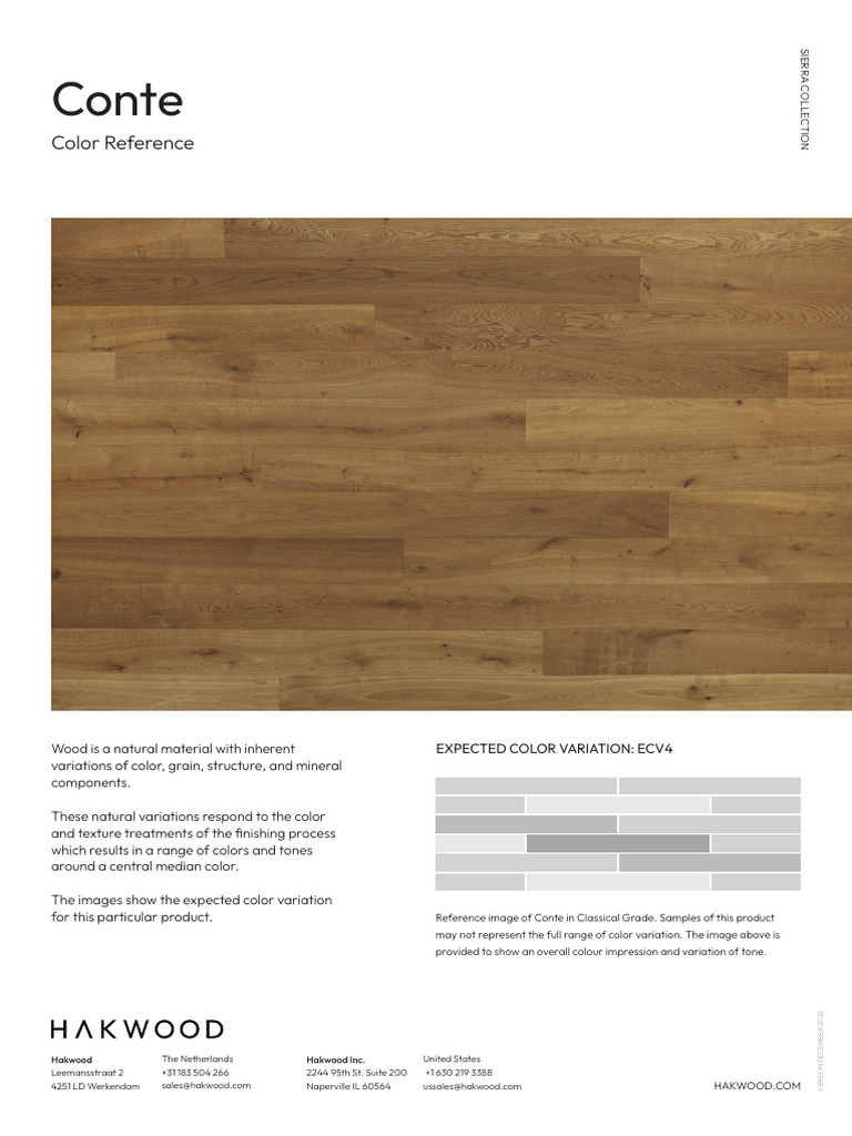 Hakwood Color Reference Sheet - Conte | PDF