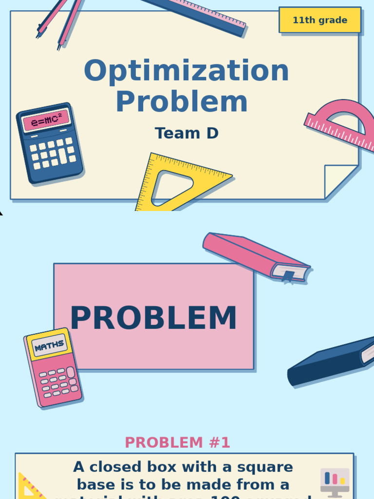 Team d Optimization 1 | PDF | Mathematical Optimization | Equations