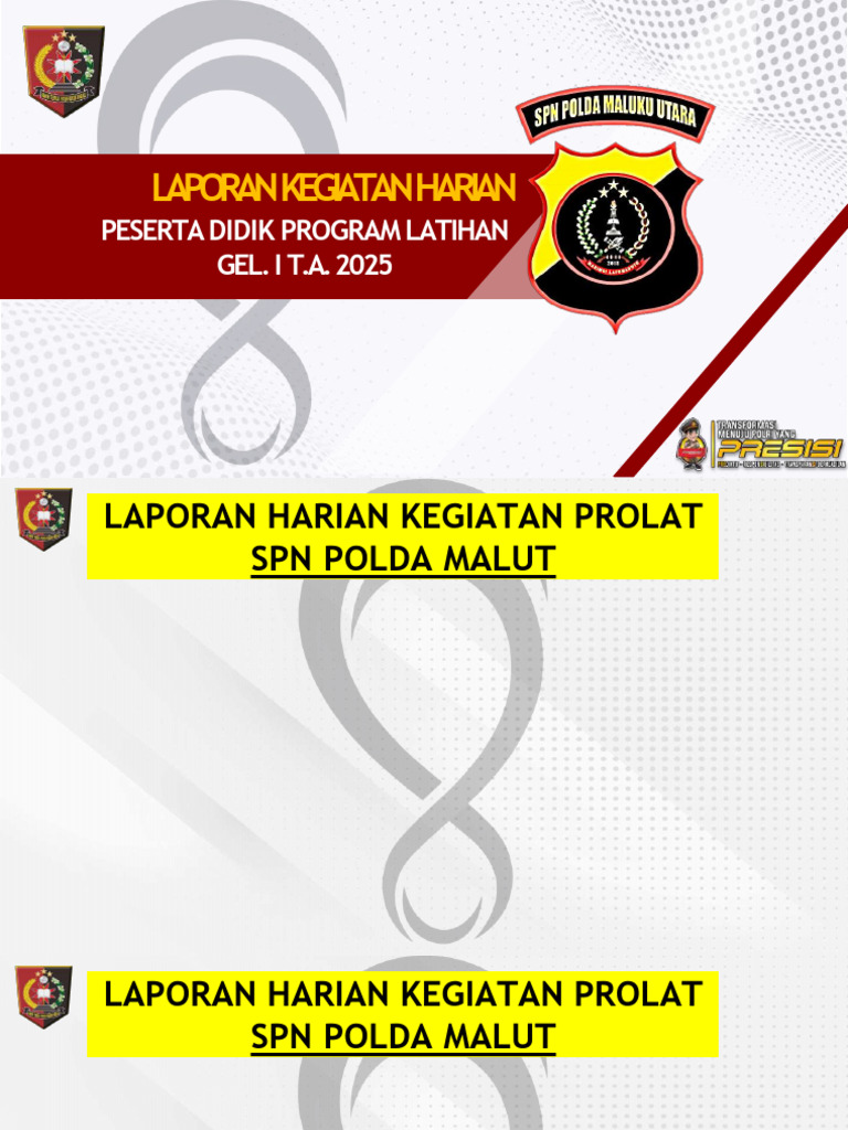 Cintoh Format Laporan Harian 16 JANUARI 2025 - 1 | PDF