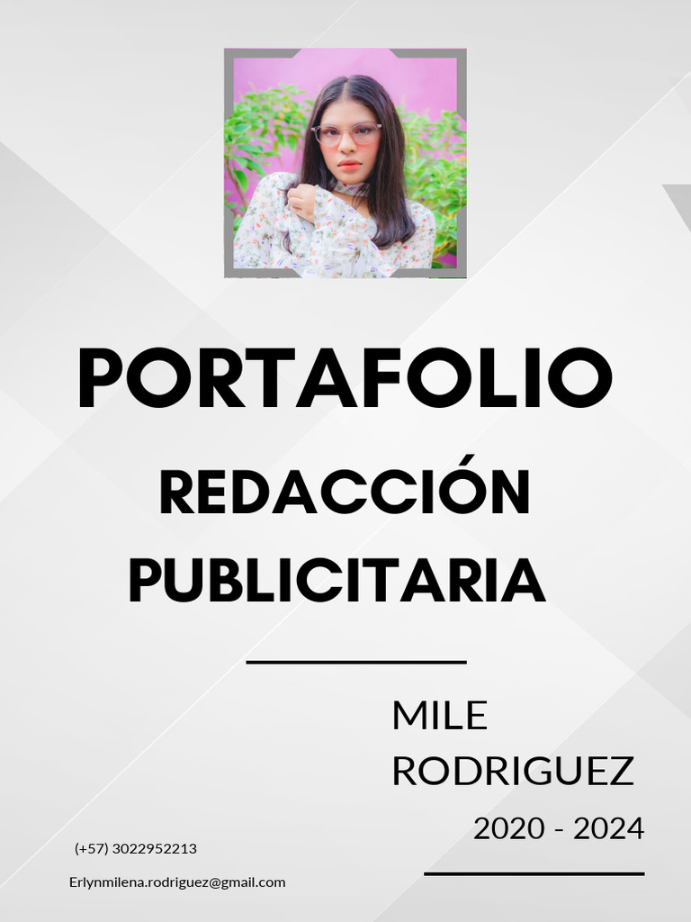 Portafolio de Diseño Gráfico Profesional Moderno Simple Gris y Negro ...