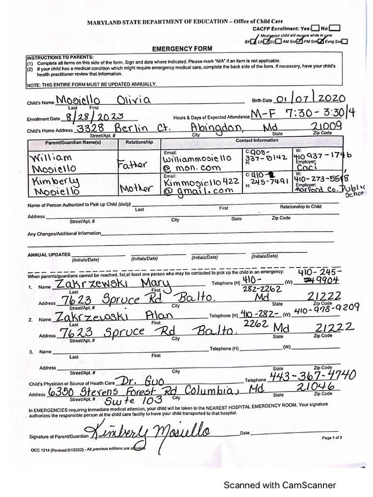 Olivia Forms 2 | PDF