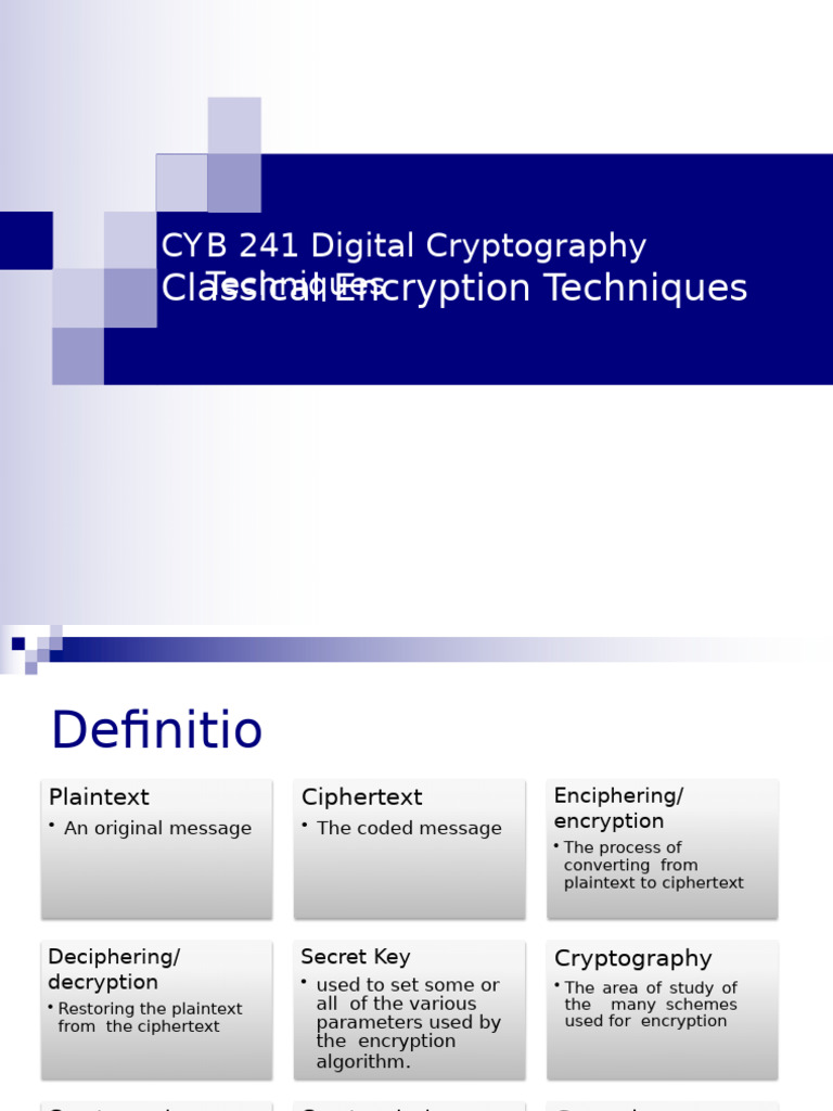 CYB241 Slides 462 L2 | PDF | Cryptography | Cryptanalysis