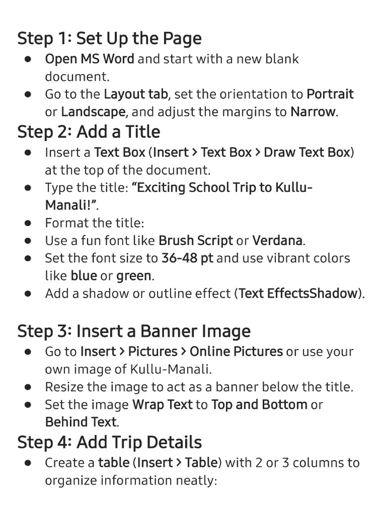 Ms Word Project 2 Pdf