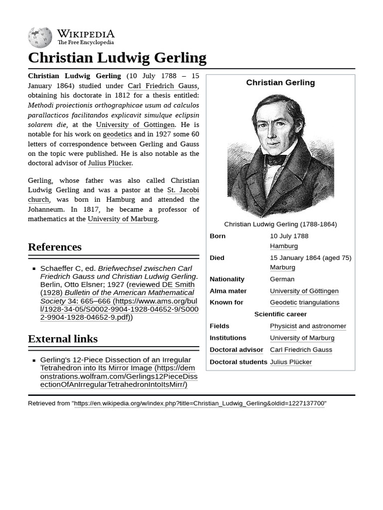 Christian Ludwig Gerling | PDF