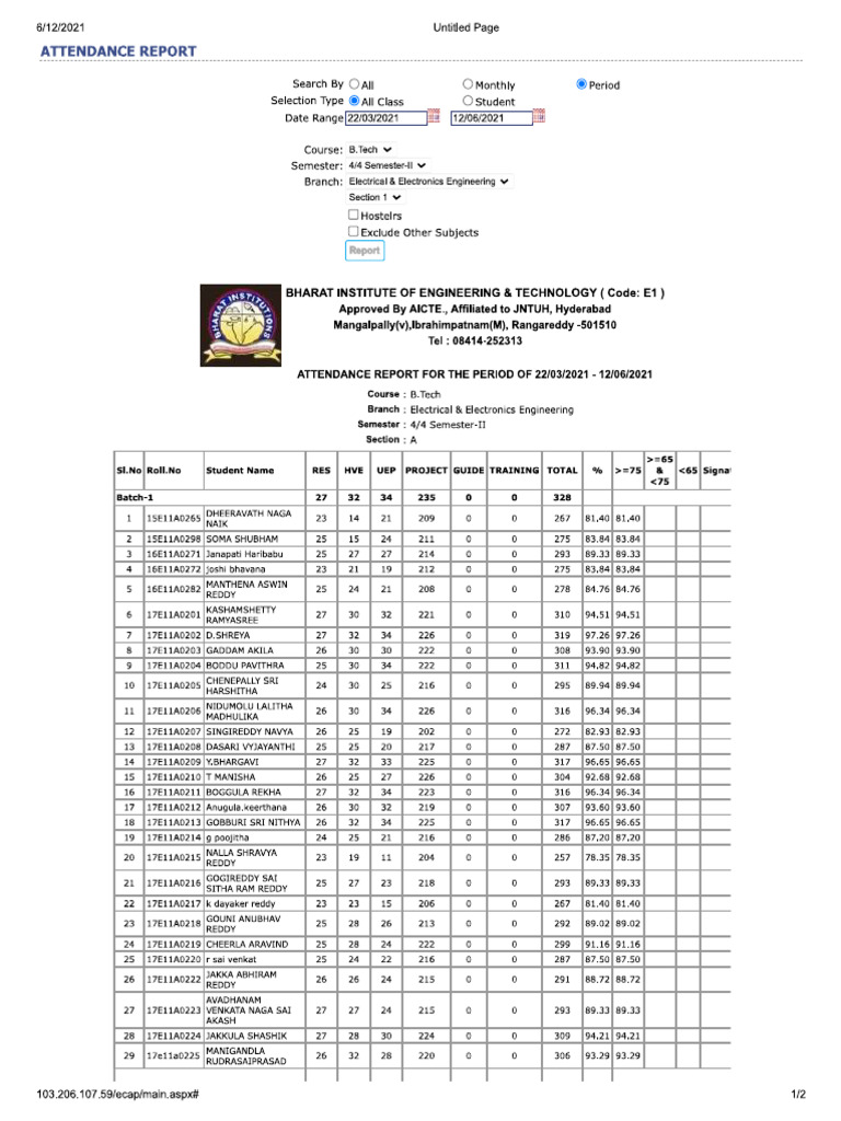 Cummlative Attendance Automation | PDF