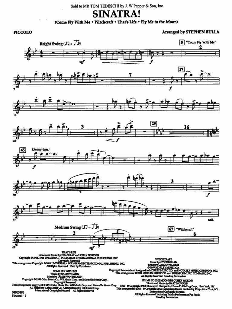 Sinatra! - Arr. Stephen Bulla | PDF