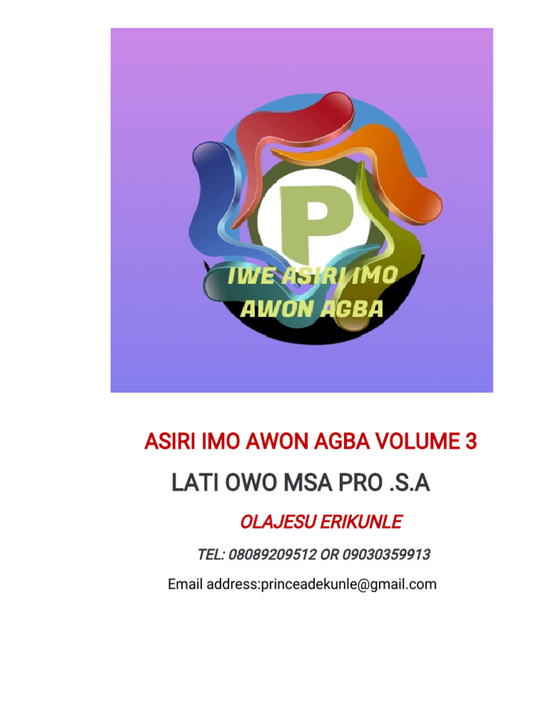 Asiri Imo Awon Agba 3 | PDF
