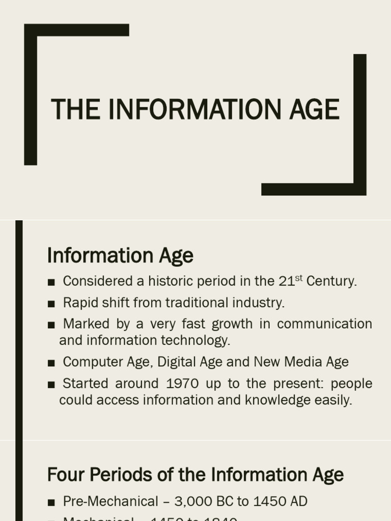 The Information Age | PDF