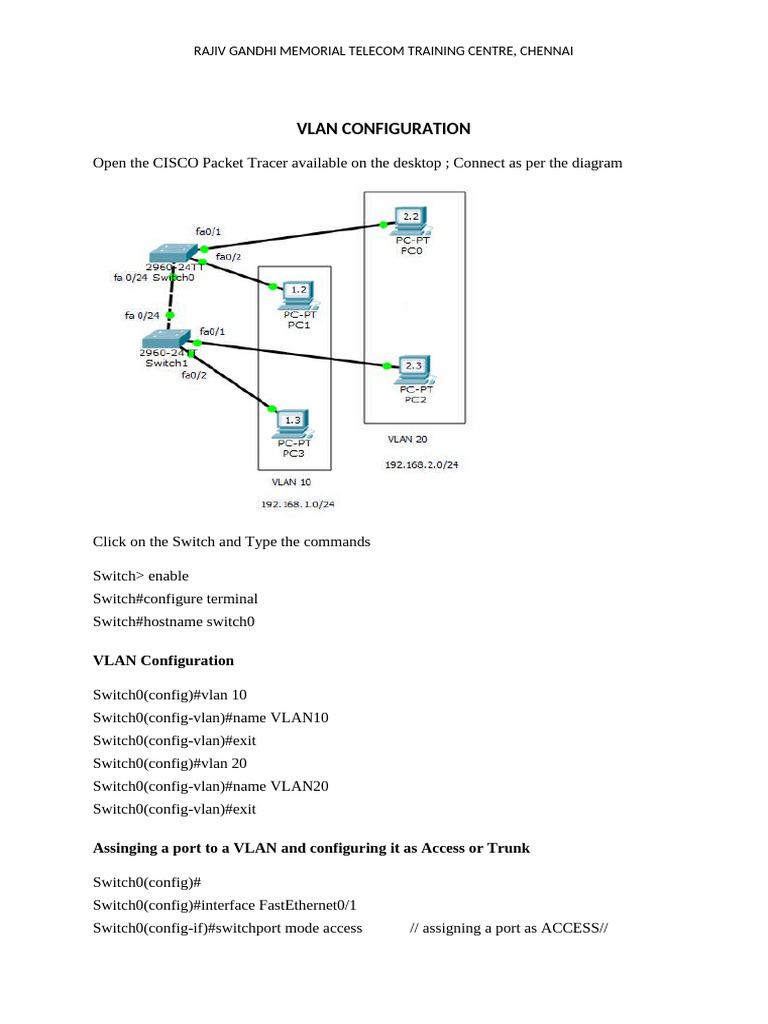 VLAN Configuration Guide for Cisco Switches | PDF