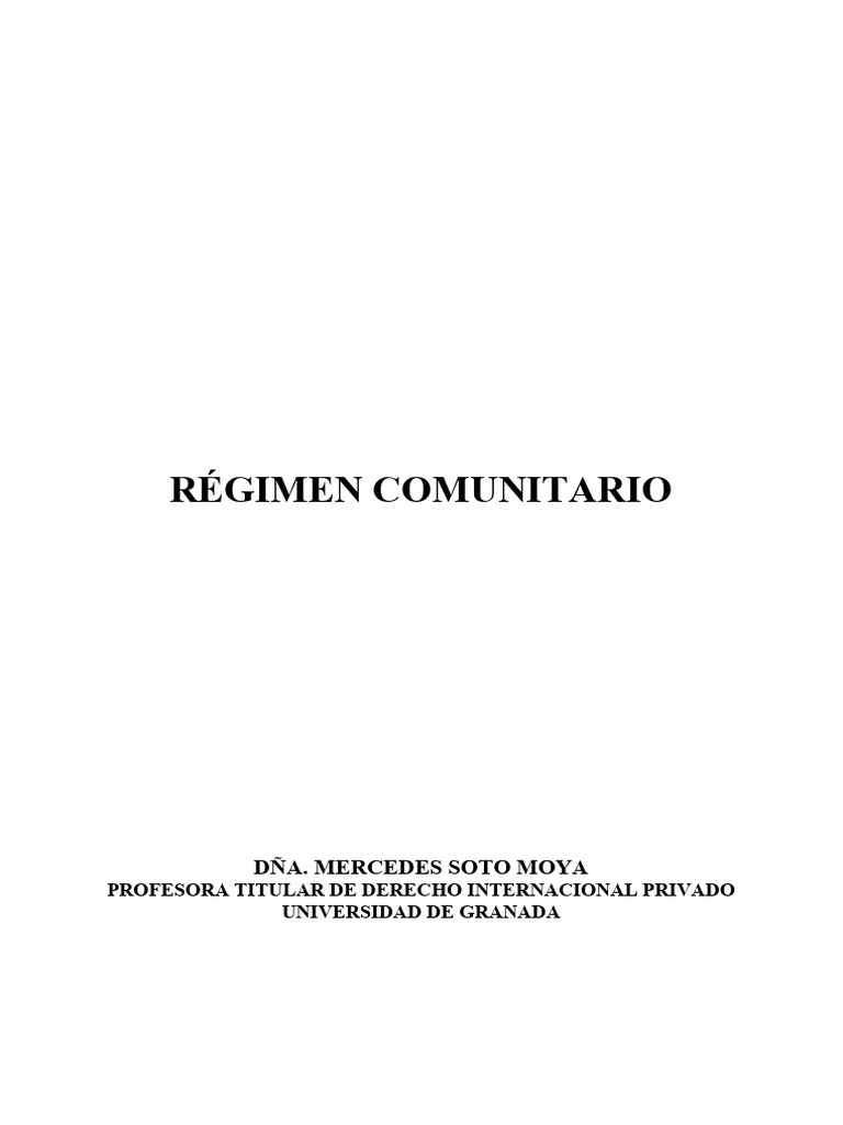 ReGIMEN COMUNITARIO | PDF | Matrimonio | Esposa