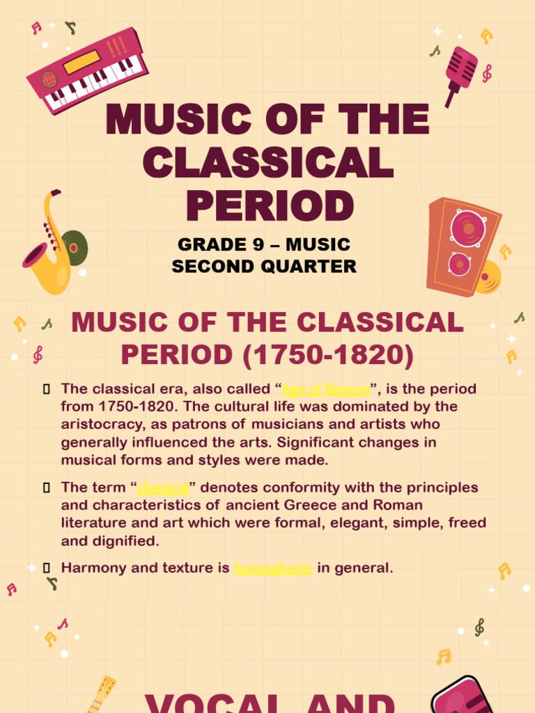 Music - Quarter Ii (Grade 9) | PDF | Classical Period (Music) | Ludwig ...
