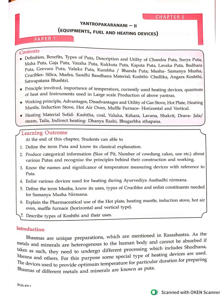 5th Chap Yantropakaranani - II | PDF