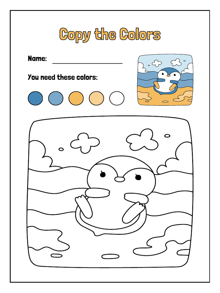 White Colorful Fun Arts Coloring Animals Activity Worksheet | PDF