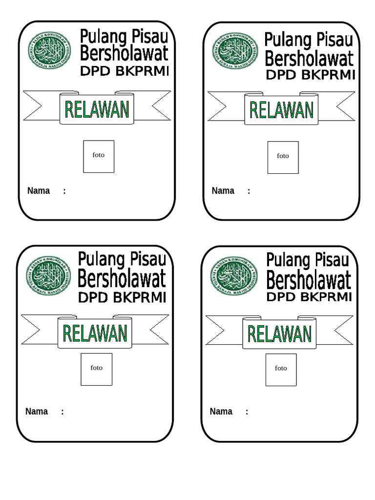 ID Card Relawan | PDF